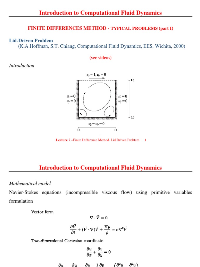 Introduction To Computational Fluid Dynamics: Finite Differences Method - ) | PDF ...