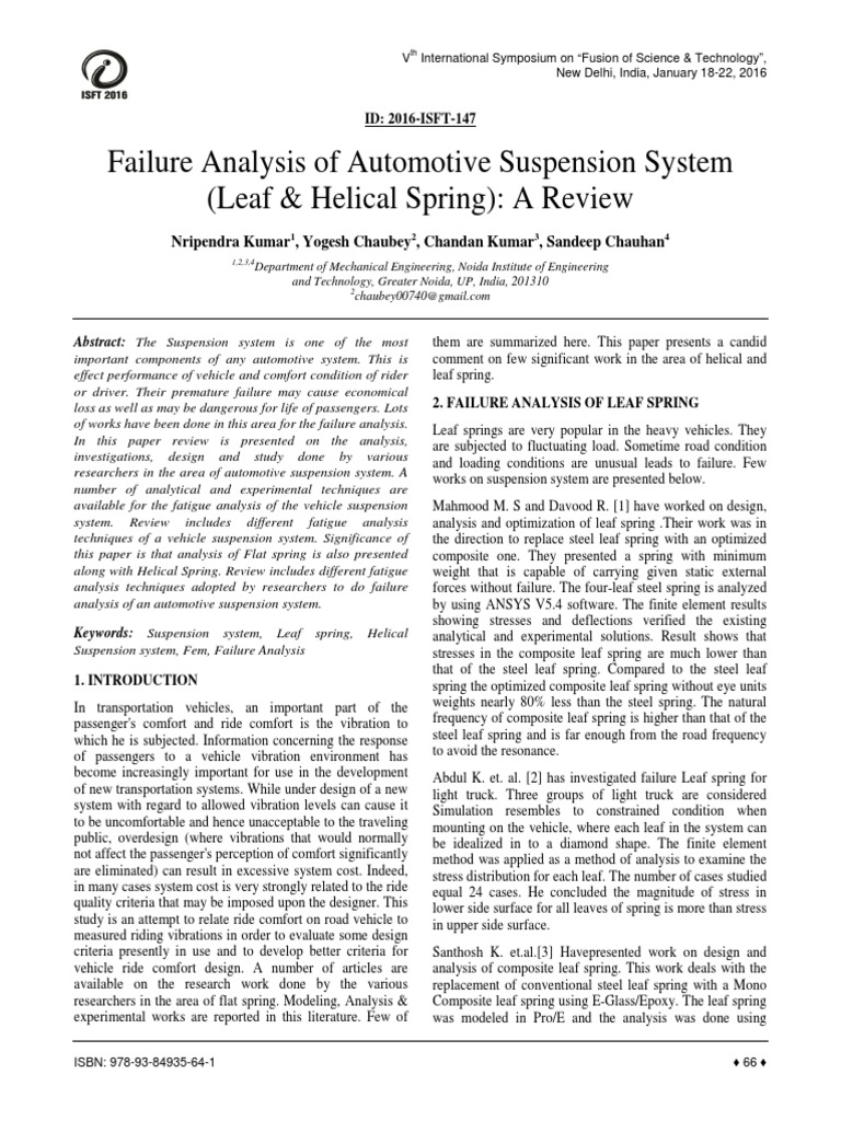 Failure Analysis of Automotive Suspension System | PDF | Fatigue ...