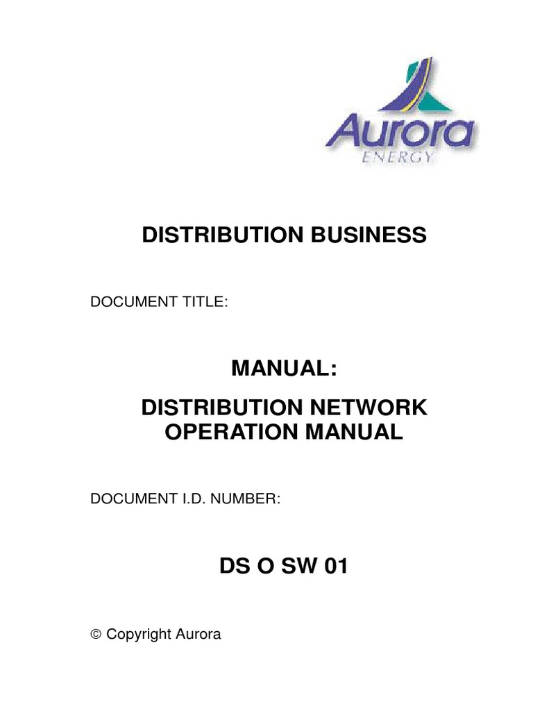 Manual Distribution Network Operation Manual | PDF | Electrical ...