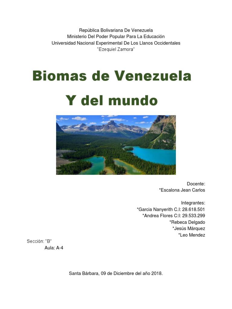 Biomas de Venezuela: Diversidad y Características | PDF | Selva ...