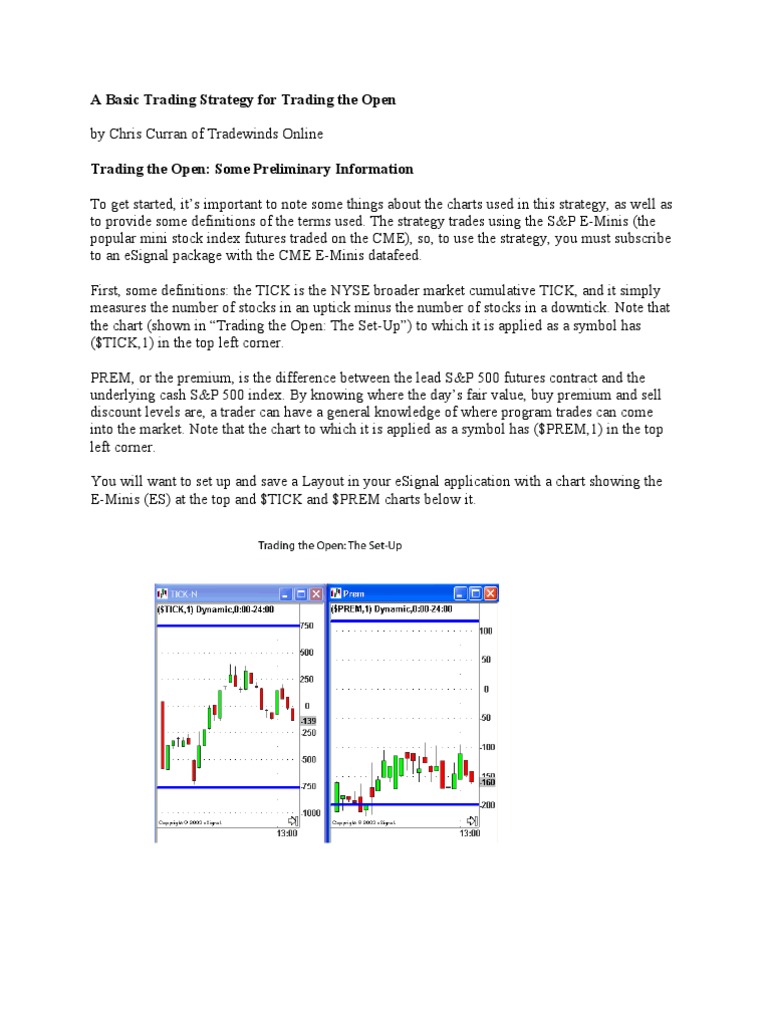 A Basic Trading Strategy For Trading The Open | PDF | S&P 500 Index ...