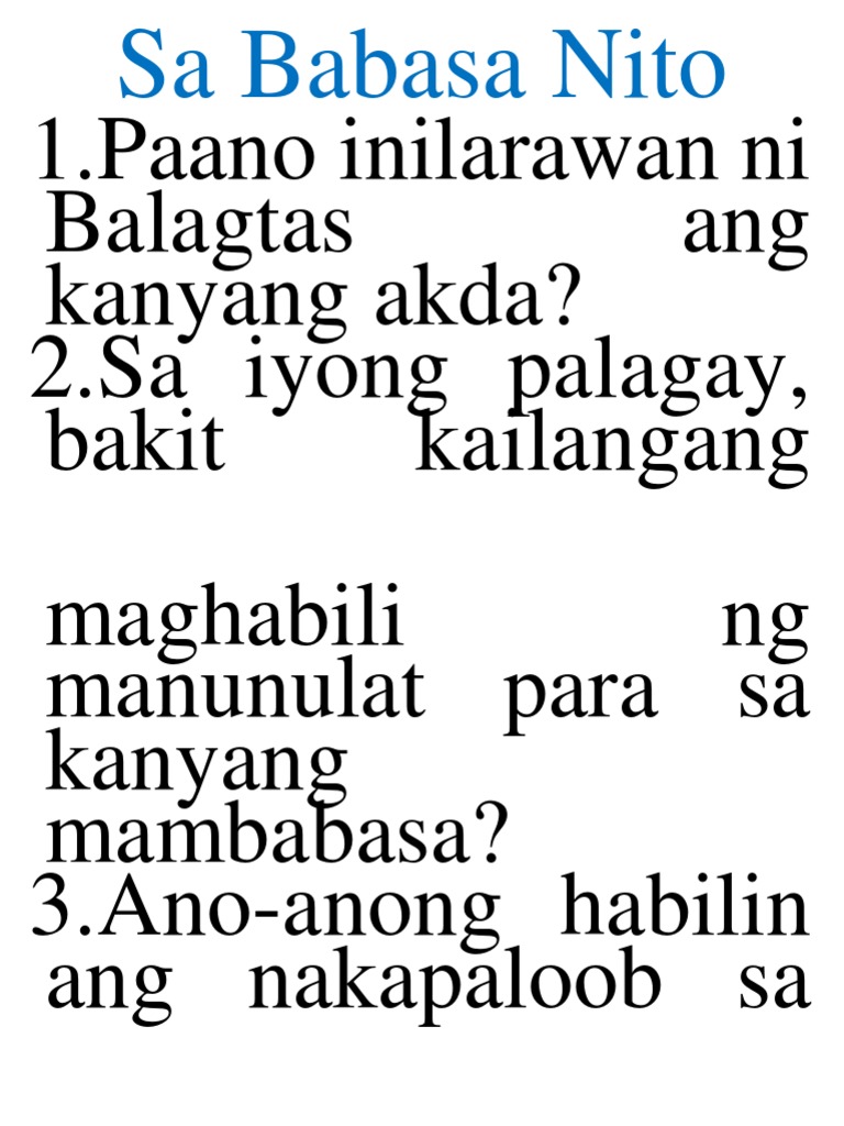 1 Sa Babasa Nito | PDF