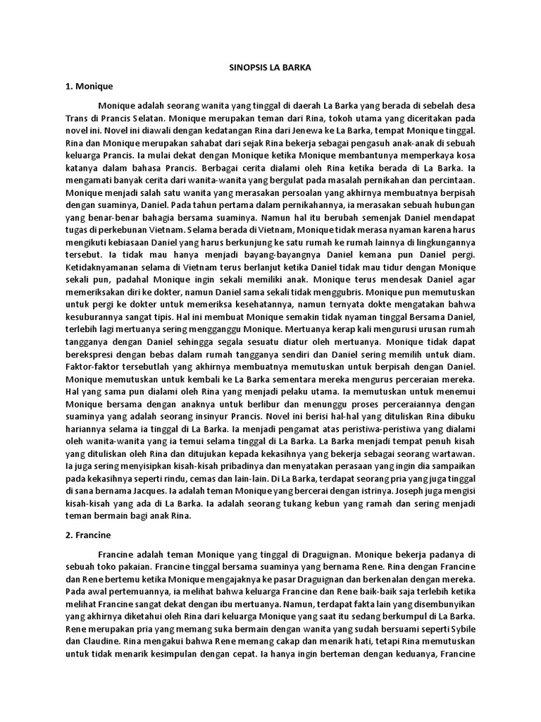 Sinopsis La Barka | PDF