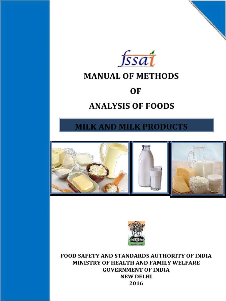 FSSAI Milk and Dairy Products Manual | PDF | Powdered Milk | Milk