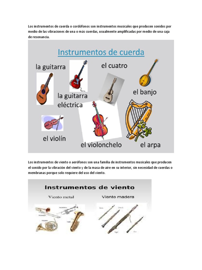 Trabajo de Musica | PDF | Guitarras | Instrumentos musicales