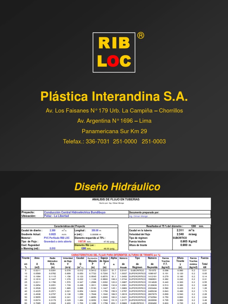 Diseño Rib Loc | Descargar gratis PDF | Tubería (transporte de fluidos ...