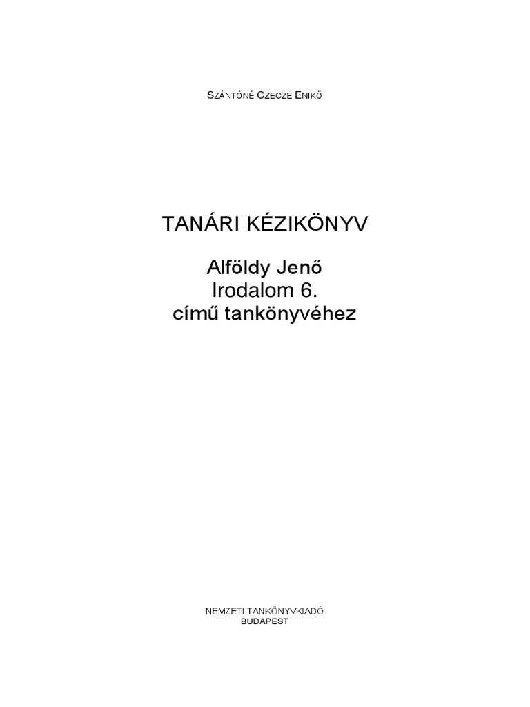 O. Témazáró Irodalom Nemzetis PDF | PDF