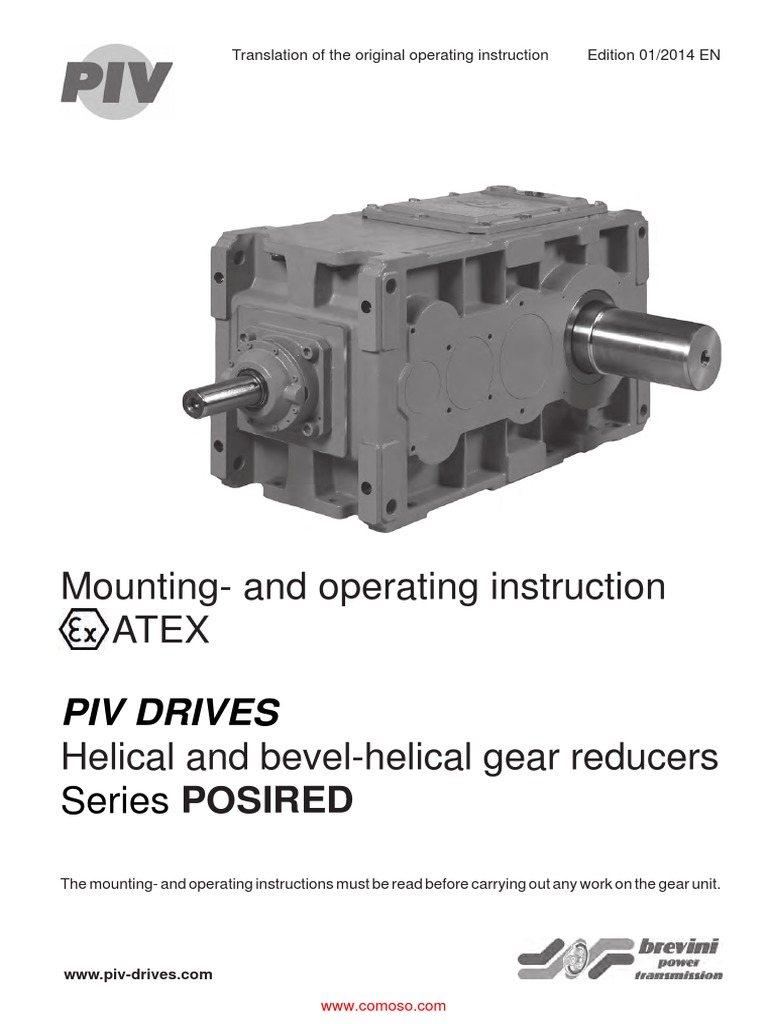 Brevini Comoso Manual PIV Drives POSIRED Ver 1.01 en PDF | PDF ...