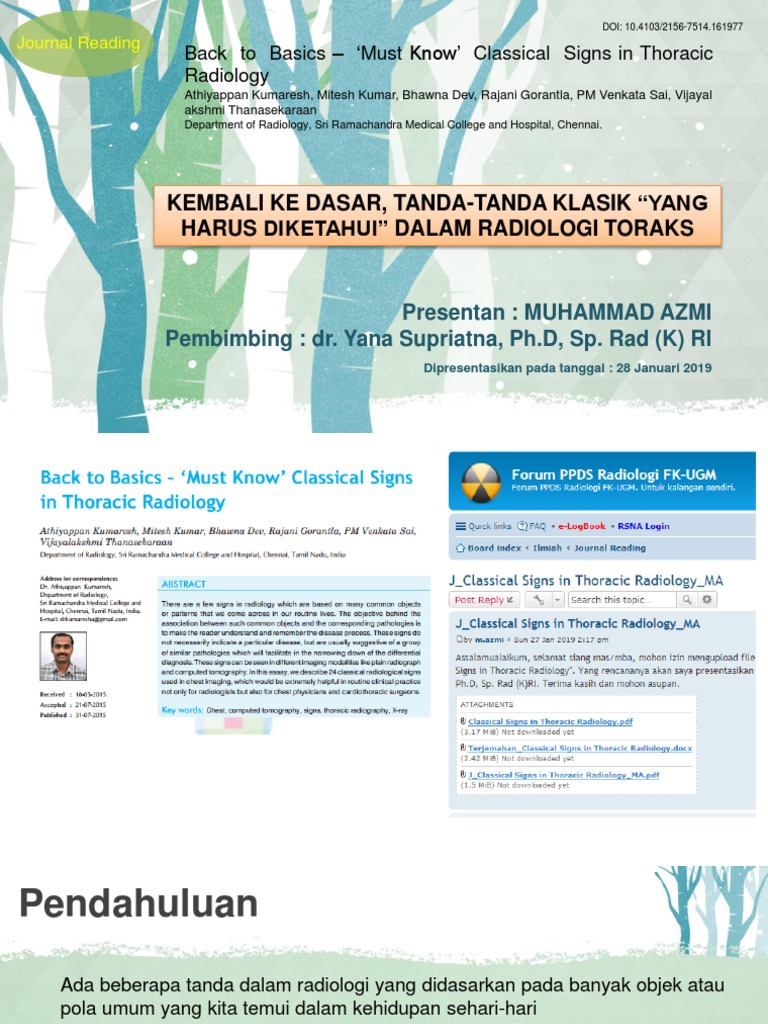 Tanda Klasik Radiologi Thoraks | PDF