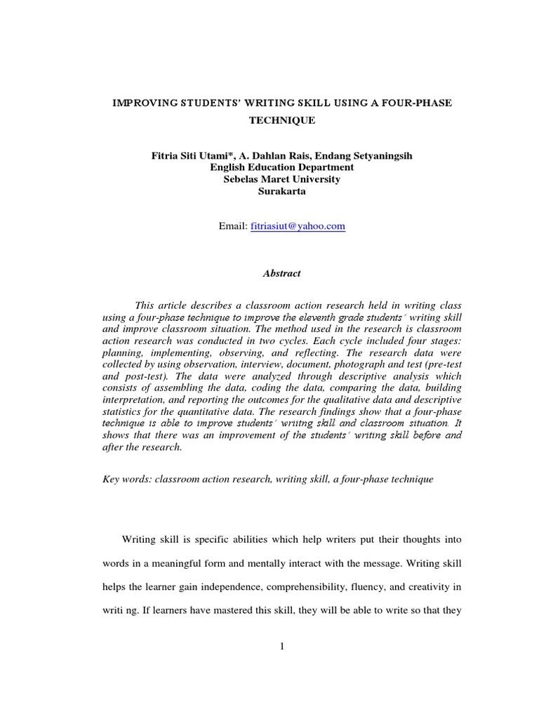 en Improving Students Writing Skill Using A | PDF | Qualitative Research | Data