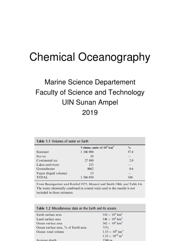 Lecture 1, Chemical Oceanography | PDF | Carbon Cycle | Greenhouse Gas