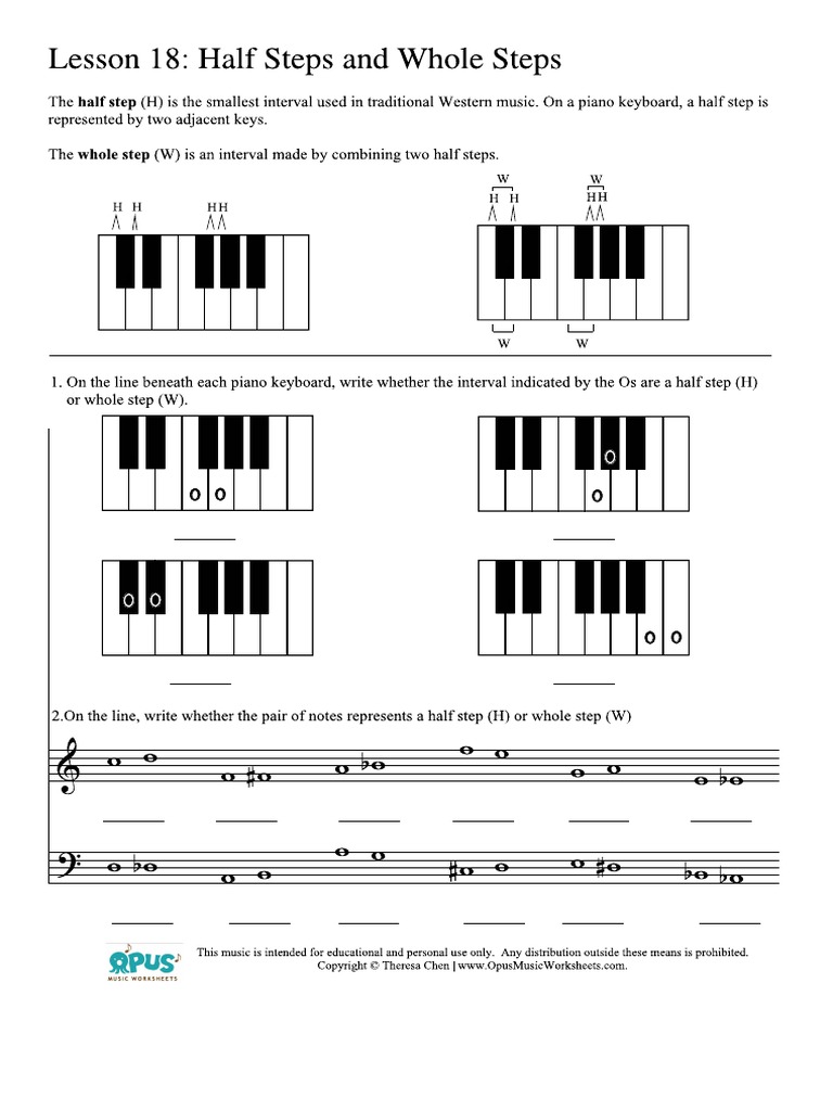 Whole Steps and Half Steps | PDF