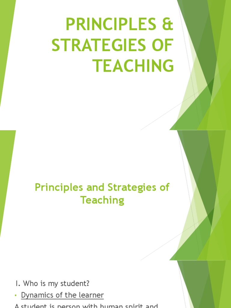Principles of Teaching | PDF | Learning | Teachers
