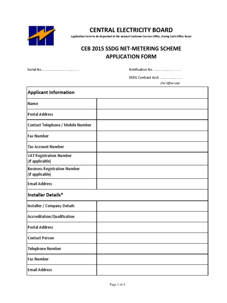 SSDG Application Form | PDF | Power Inverter | Electricity