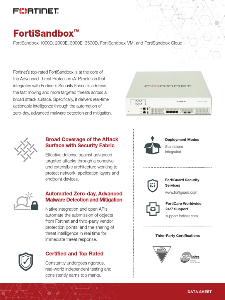 Fortisandbox: Broad Coverage of The Attack Surface With Security Fabric ...