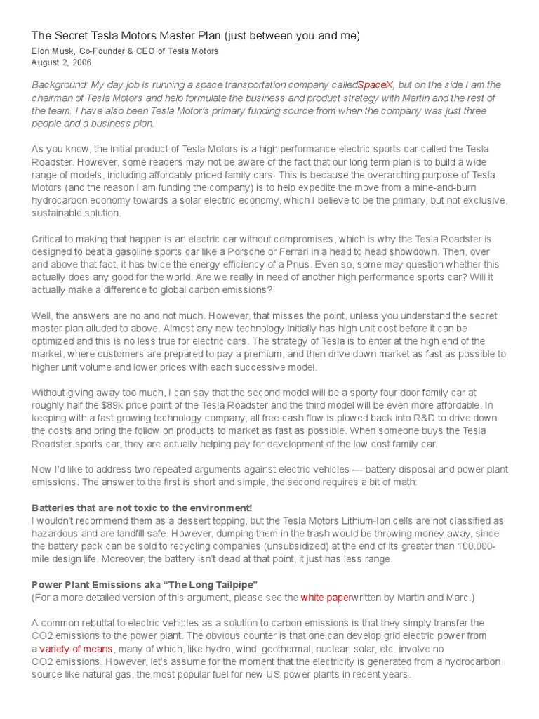 Tesla - The Secret Tesla Motors Master Plan (Just Between You and Me ...