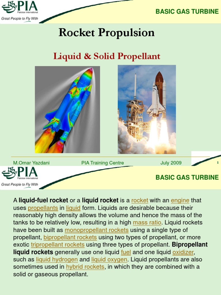 Rocket Propulsion: Liquid & Solid Propellant | Download Free PDF ...