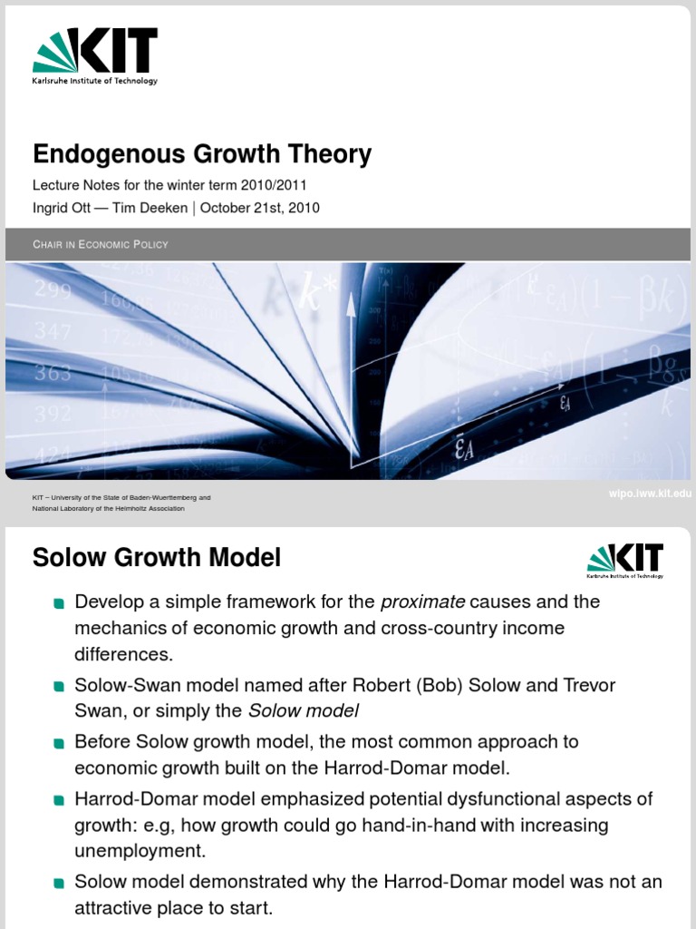 Endogenous Growth Theory Lectures Notes 2 | PDF | Steady State ...