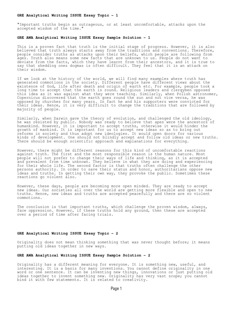 GRE Writing Sample Issue | PDF | Crime & Violence | Crime Thriller