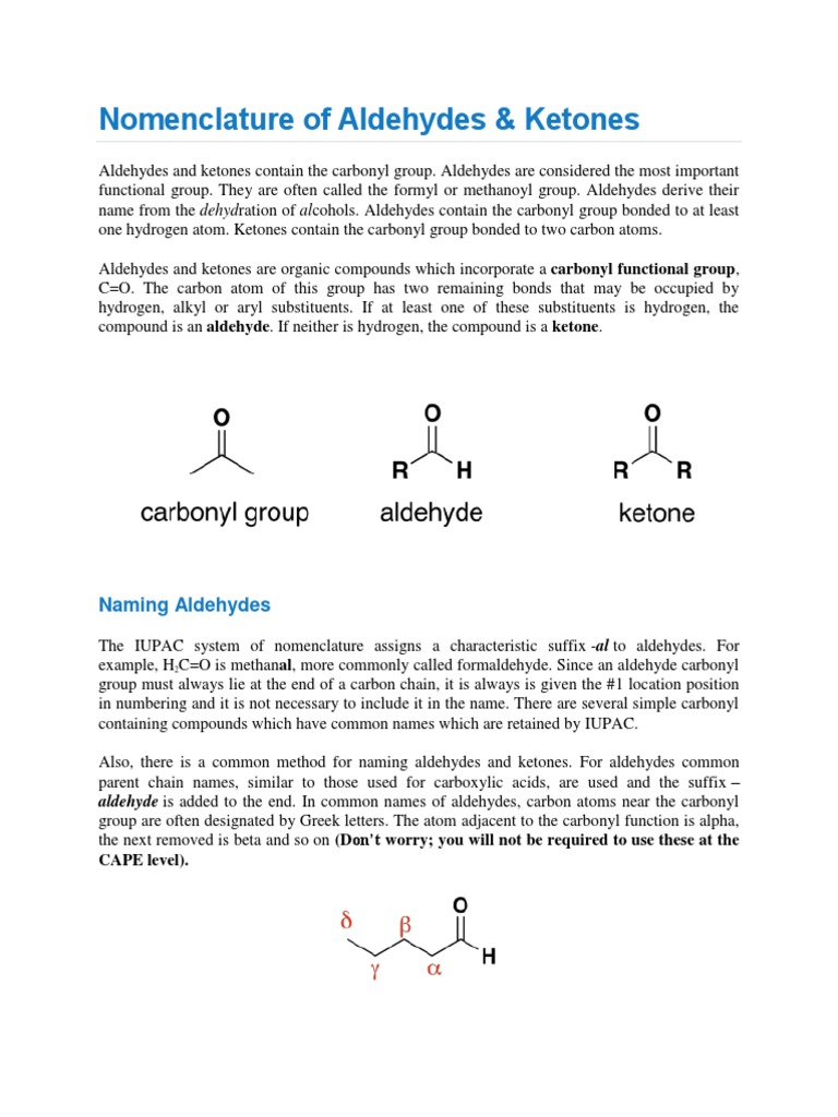 A Comprehensive Guide to Naming Aldehydes, Ketones, and Molecules ...