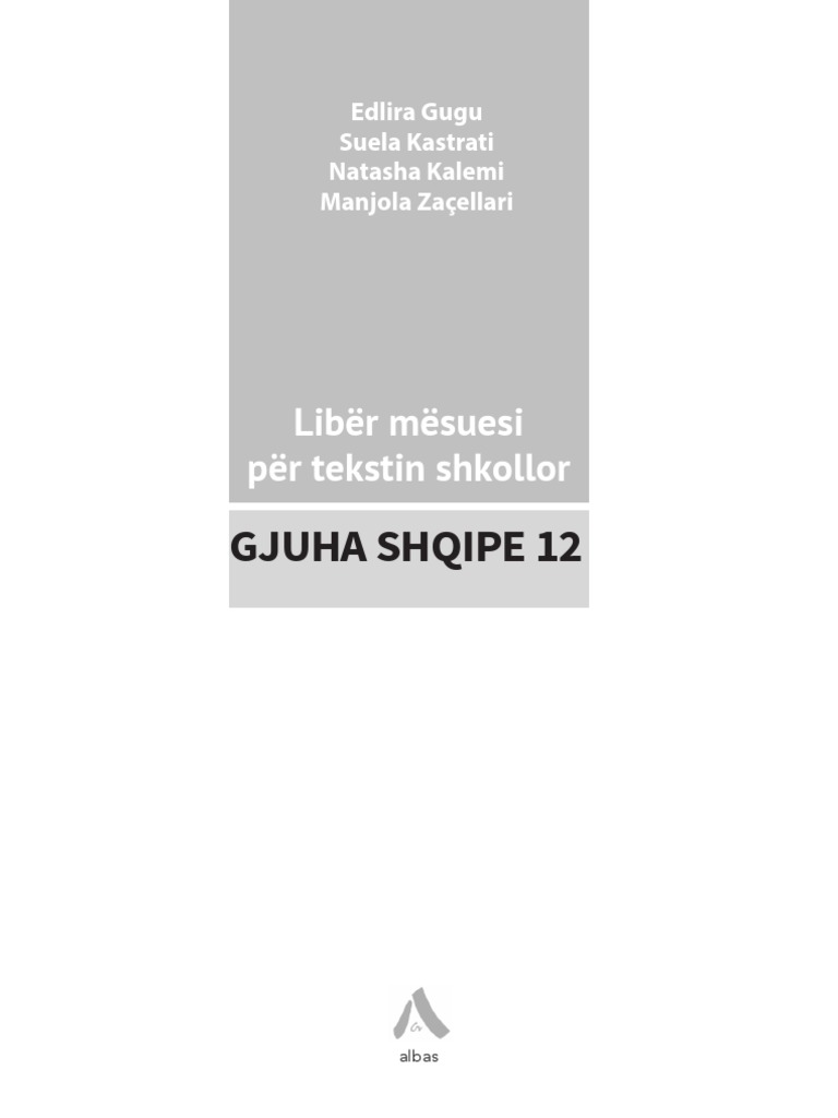 Libri Mesuesit Gjuha Shqipe 12 PDF | PDF