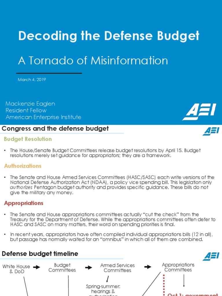 Understanding the Defense Budget Process | PDF | Appropriations Bill ...
