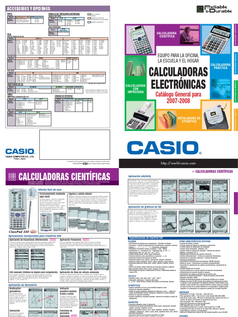 Calculadoras Casio PDF | Descargar gratis PDF | Ecuaciones | Elipse