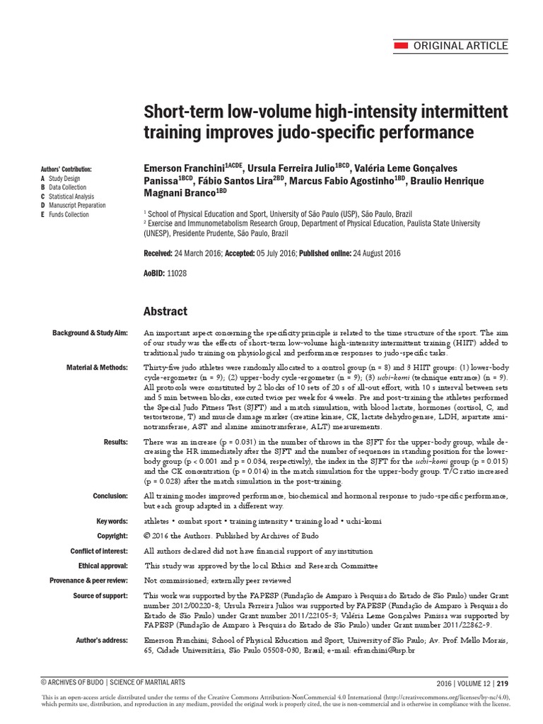 Short-Term Low-Volume High-Intensity Intermittent Training Improves ...