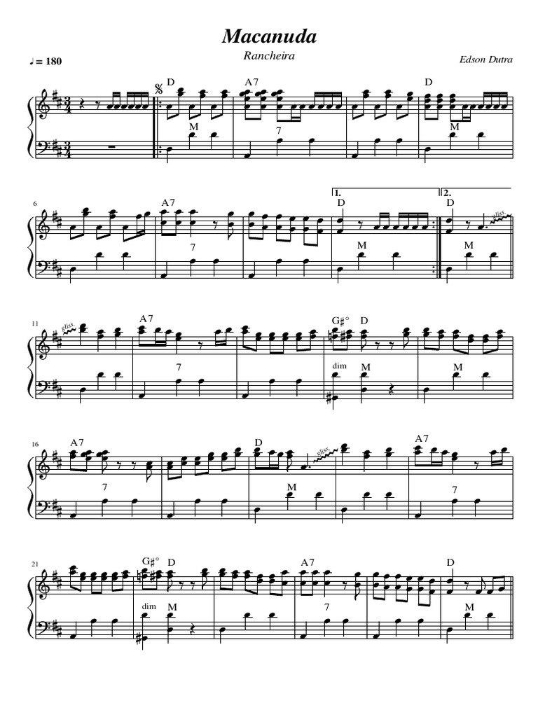 Partitura para Acordeon | PDF