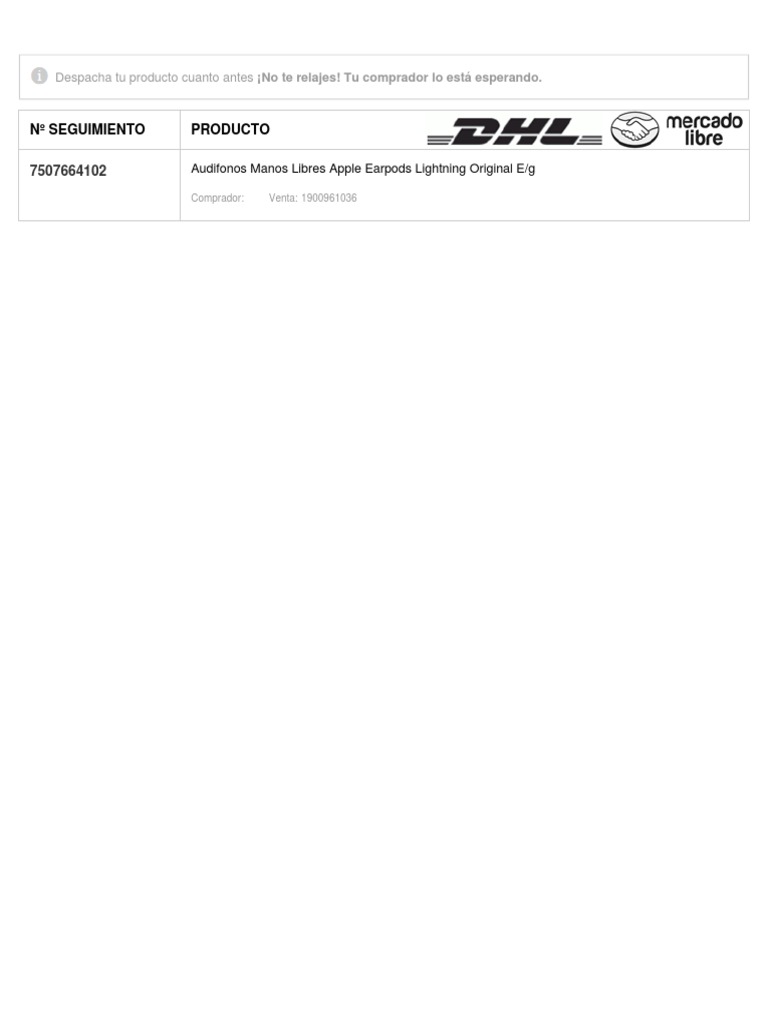 Apple Earpods Shipping Details | PDF