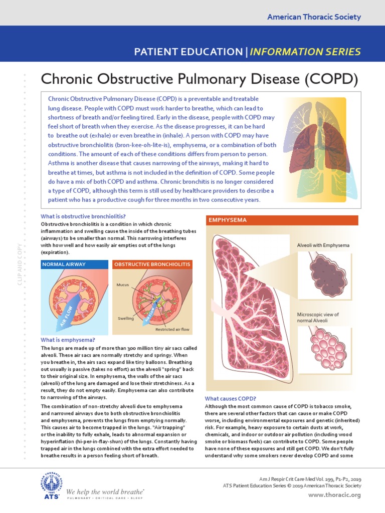Chronic Obstructive Pulmonary Disease (COPD) : Patient Education | PDF ...