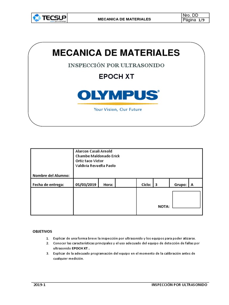 Inspección por Ultrasonido EPOCH XT | PDF | Ultrasonido | Teclado
