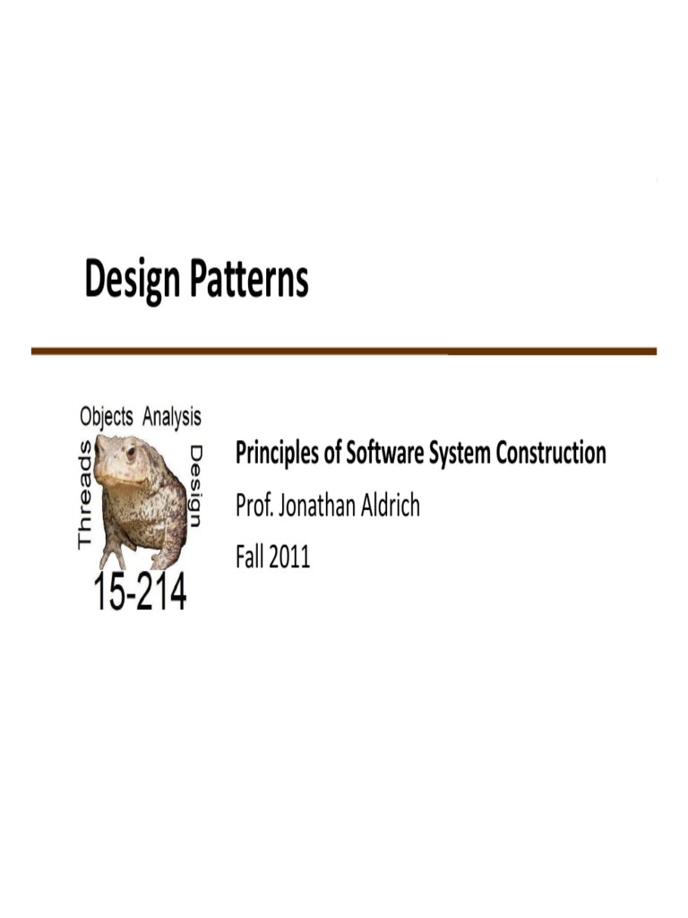 Design Patterns: Principles of Software System Construction Principles ...