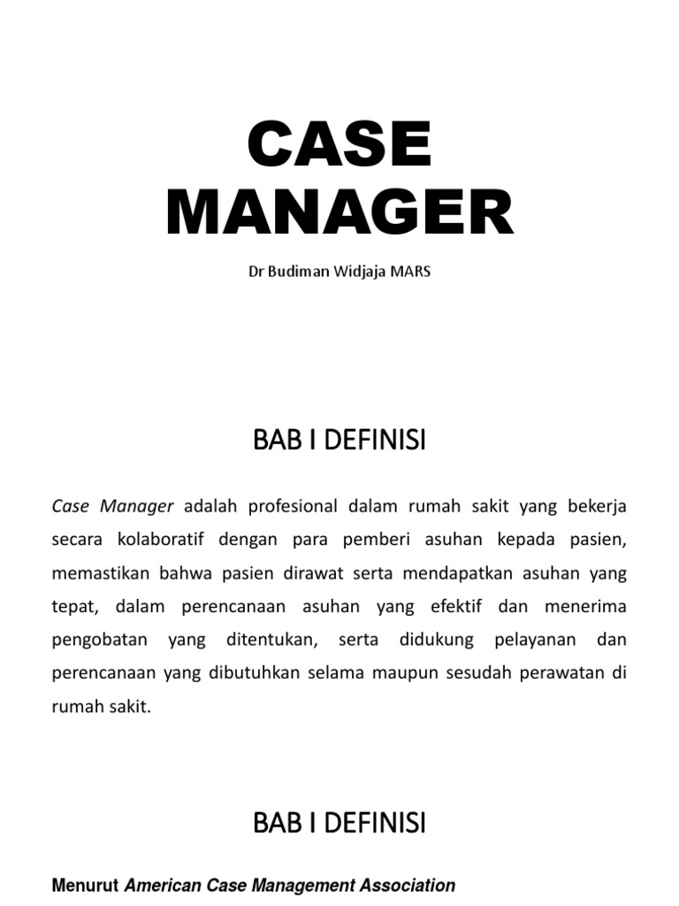 Case Manager | PDF