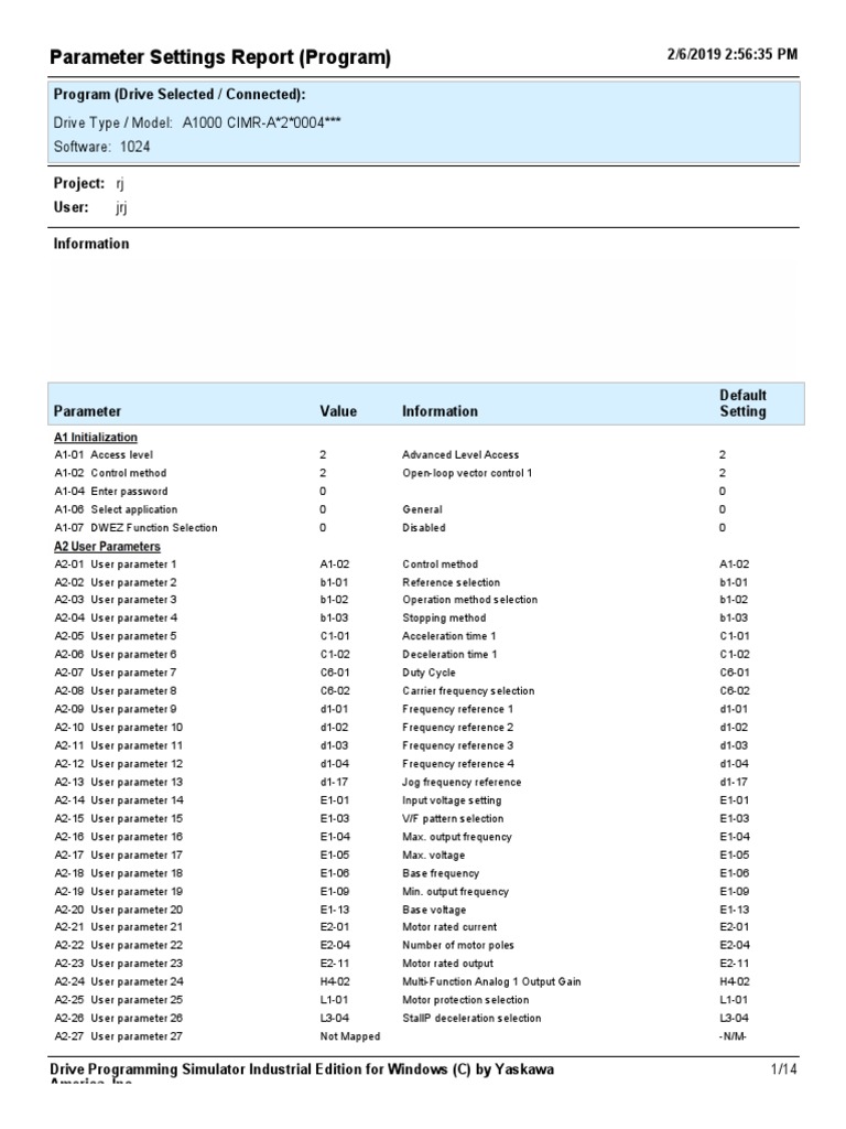 RJ Parameters | PDF | Parameter (Computer Programming) | Feedback