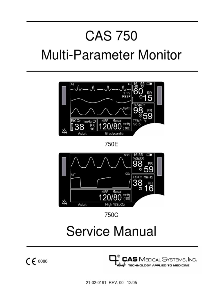Cas Medical 750 Service Manual PDF | PDF | Pulse | Artificial Cardiac ...