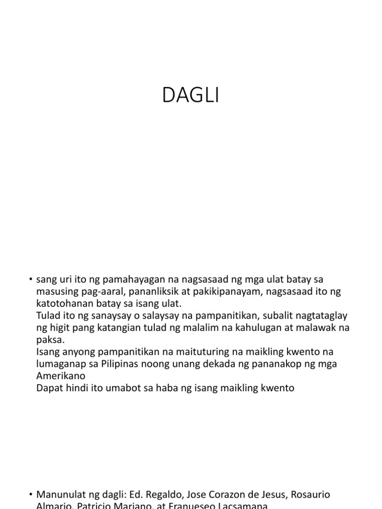 Dagli | PDF