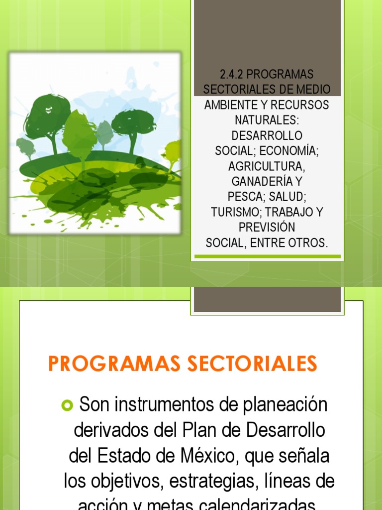 2.4.2 Programas Sectoriales | PDF | Habitat | Ciencias sociales ambientales