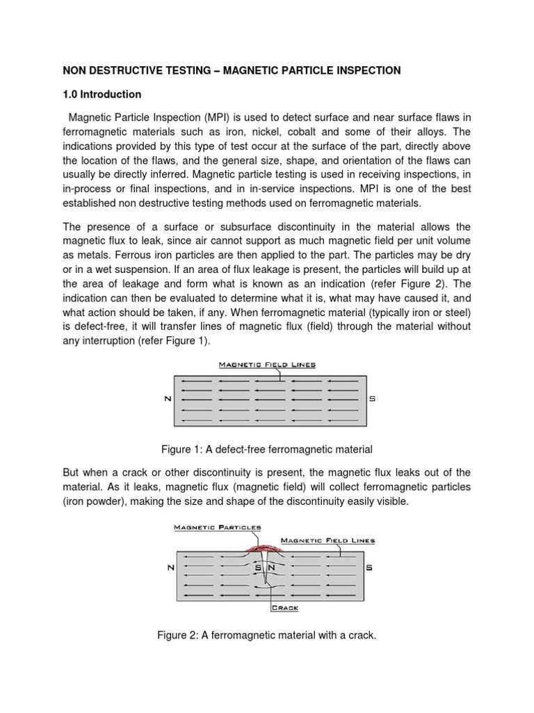 Magnetic Particle Testing | PDF | Nondestructive Testing | Magnetic Field