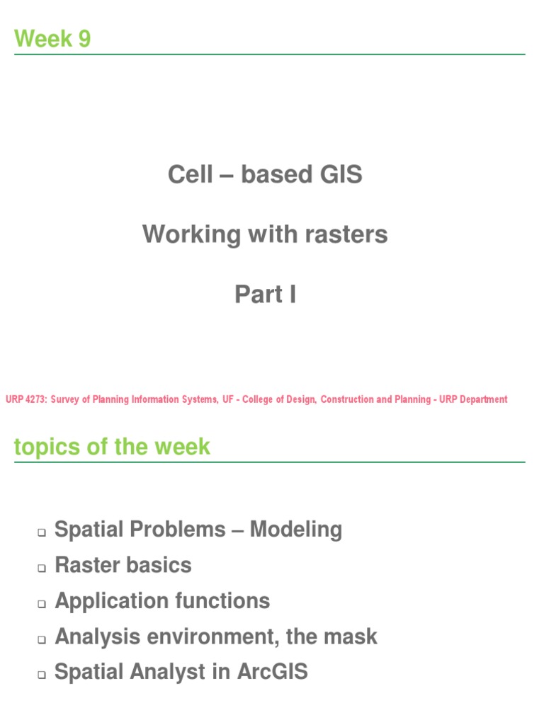 Cell Based GIS - Working With Rasters | PDF | Geographic Information ...