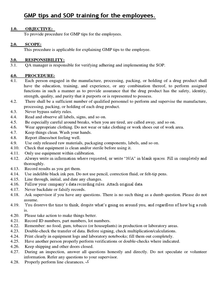 GMP Training For New Employees | PDF | Quality Assurance | Business
