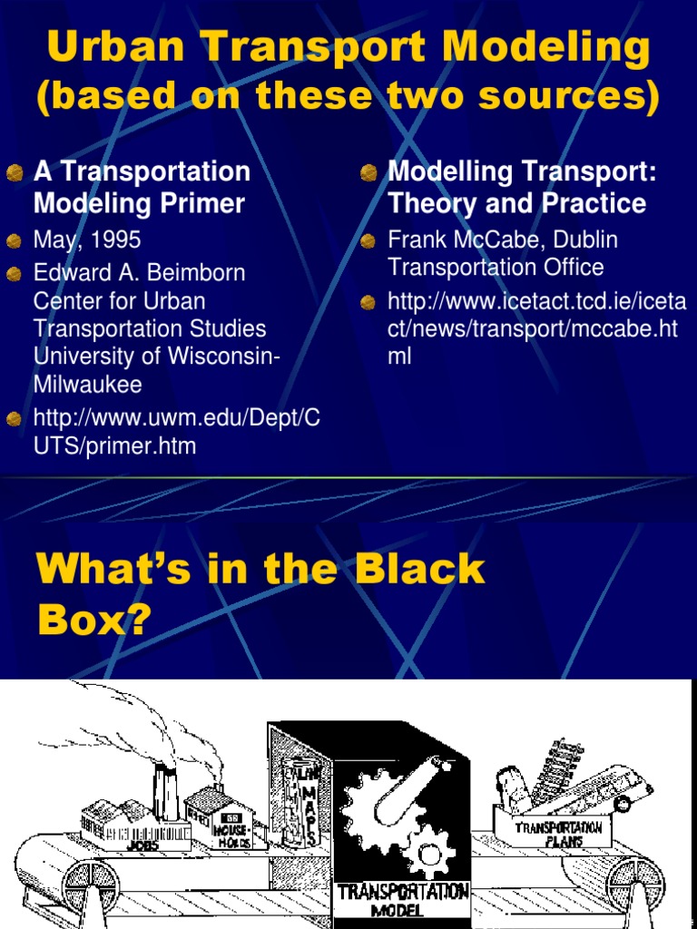 Urban Transportation Modeling Insights | PDF | Forecasting | Regression ...