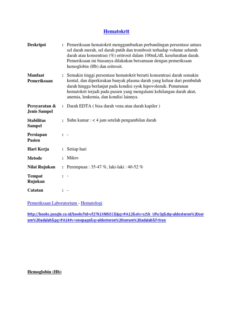 Hematokrit | PDF