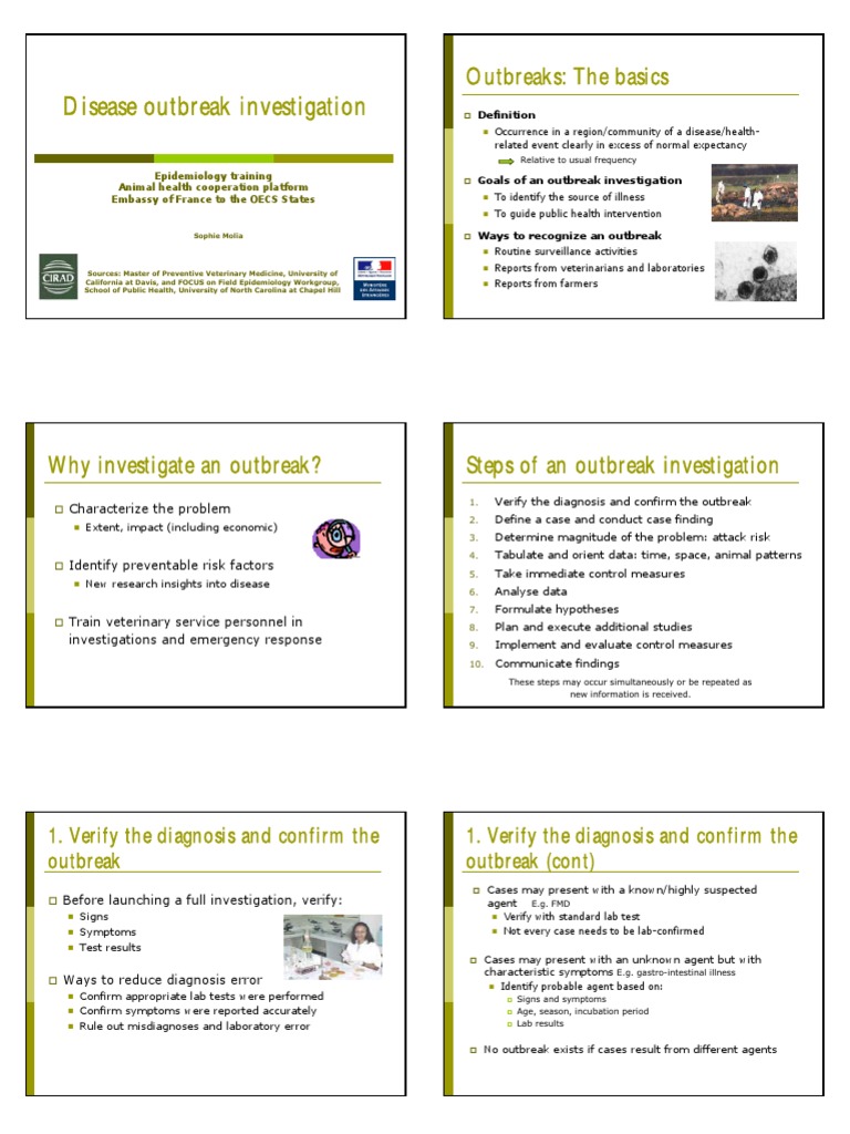Disease Outbreak Investigation | PDF | Outbreak | Epidemiology