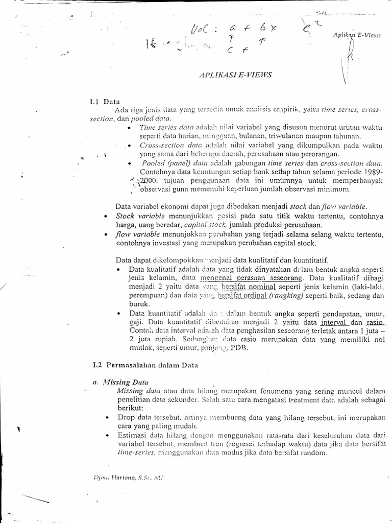 Panduan EVIEWS | PDF