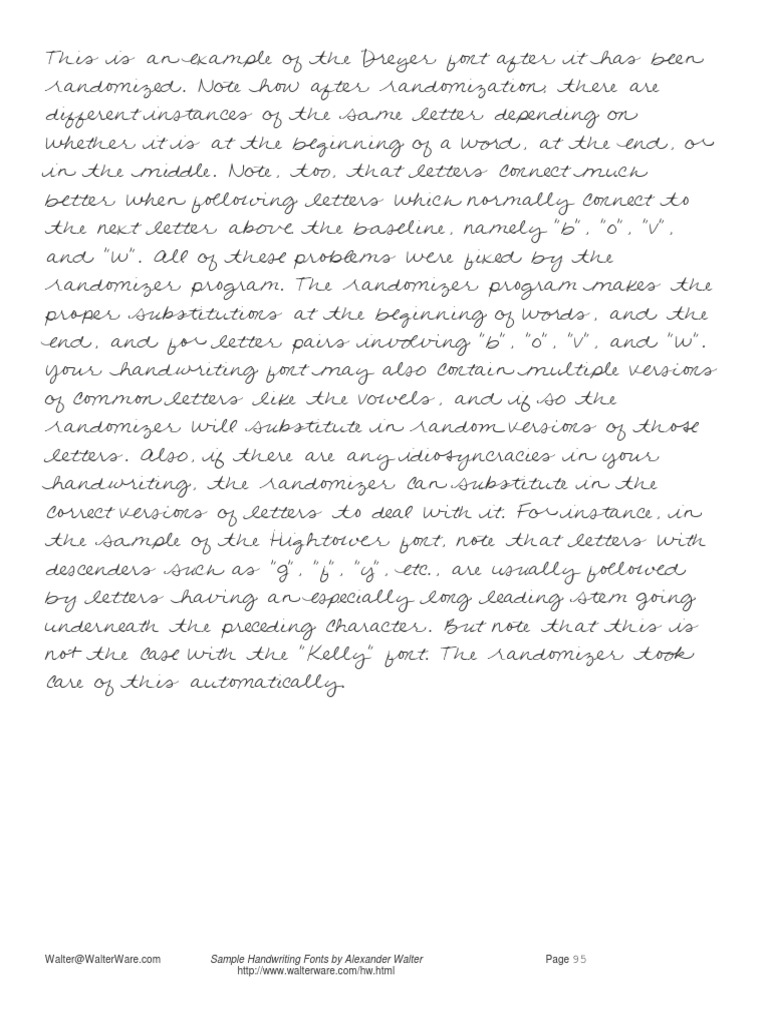 An Evaluation of Sample Handwriting Fonts for Typographic Design | PDF ...