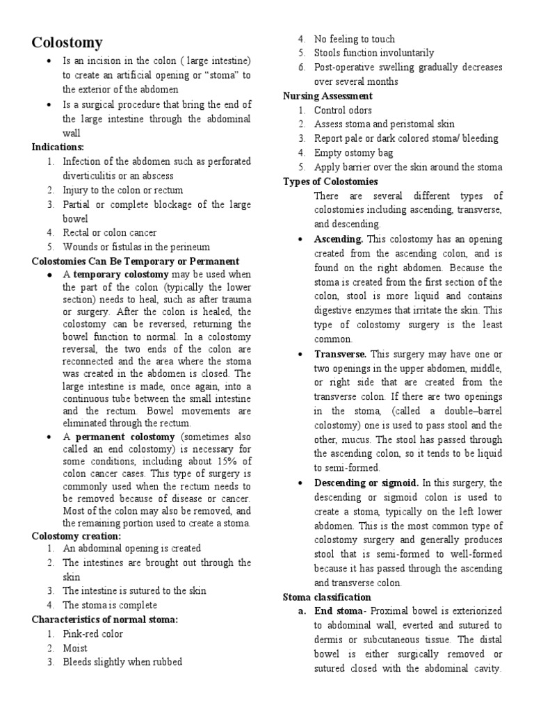 An In-Depth Examination of Colostomy Surgery: Indications, Procedures ...