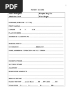 Hospital Admission Checklist Guide | PDF | Hospital | Surgery