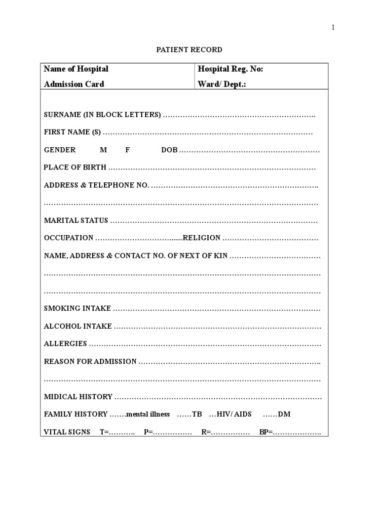 Handout - Taking Patient's History | PDF