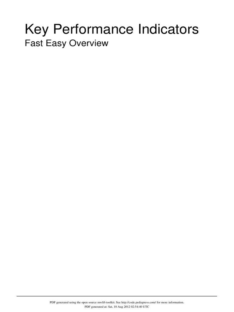 Key Performance Indicators Fast Easy Overview | PDF | Business ...